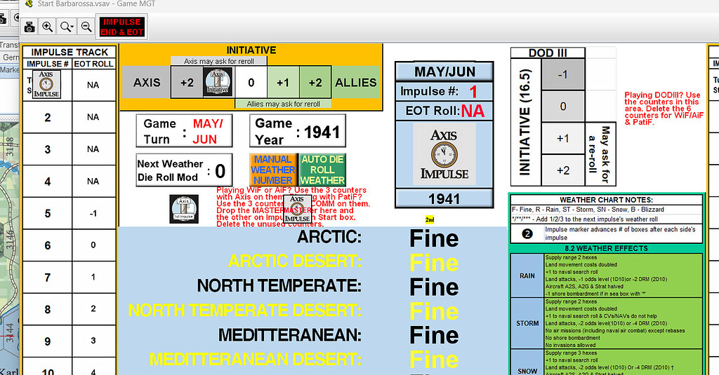WIF CE Setup Weather and Impulse Board - Module Support - Vassal